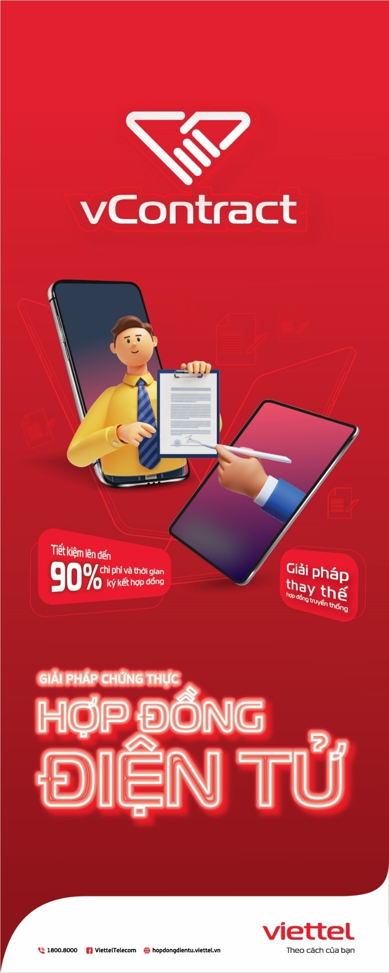 Tiết kiệm 90% chi phí và thời gian ký kết hợp đồng nhờ vContract Viettel
