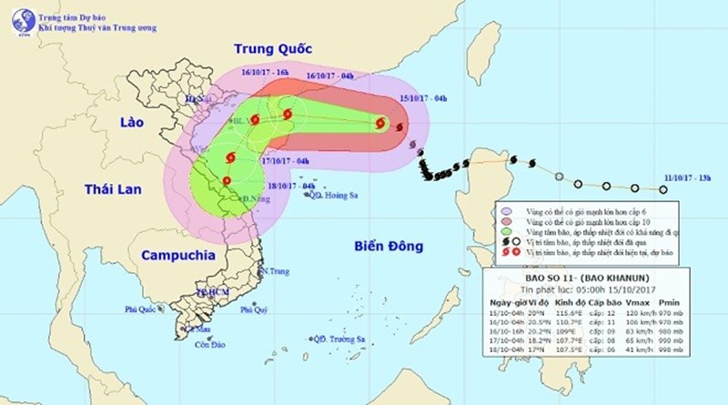 Bão số 11 di chuyển siêu nhanh, có thể xộc thẳng vào miền Trung