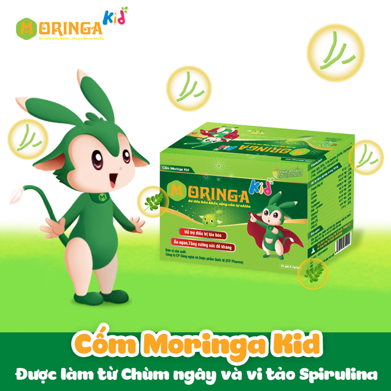 Bé ăn ngon, tăng cân tự nhiên với Moringa Kid