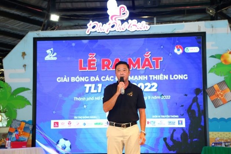 HLV Lê Huỳnh Đức dự Lễ ra mắt Giải bóng đá các đội mạnh Thiên Long TL1-2022