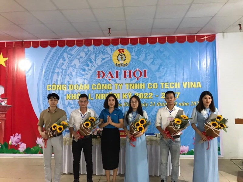 Hòa Bình: Đại hội công đoàn Công ty TNHH COTECH VINA