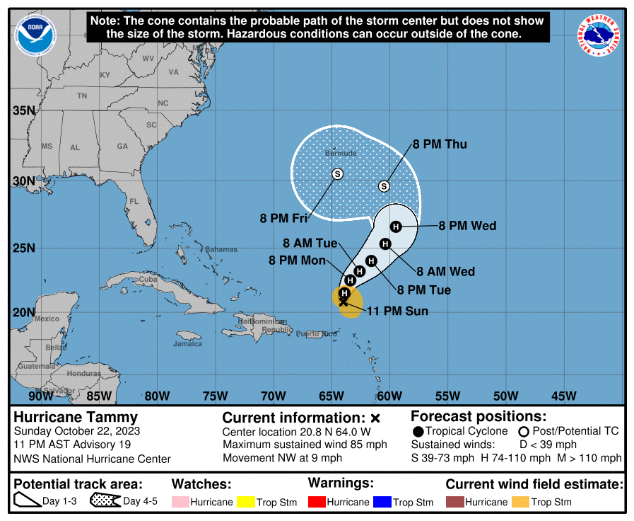 Xuất hiện cơn bão mới sau bão Tammy