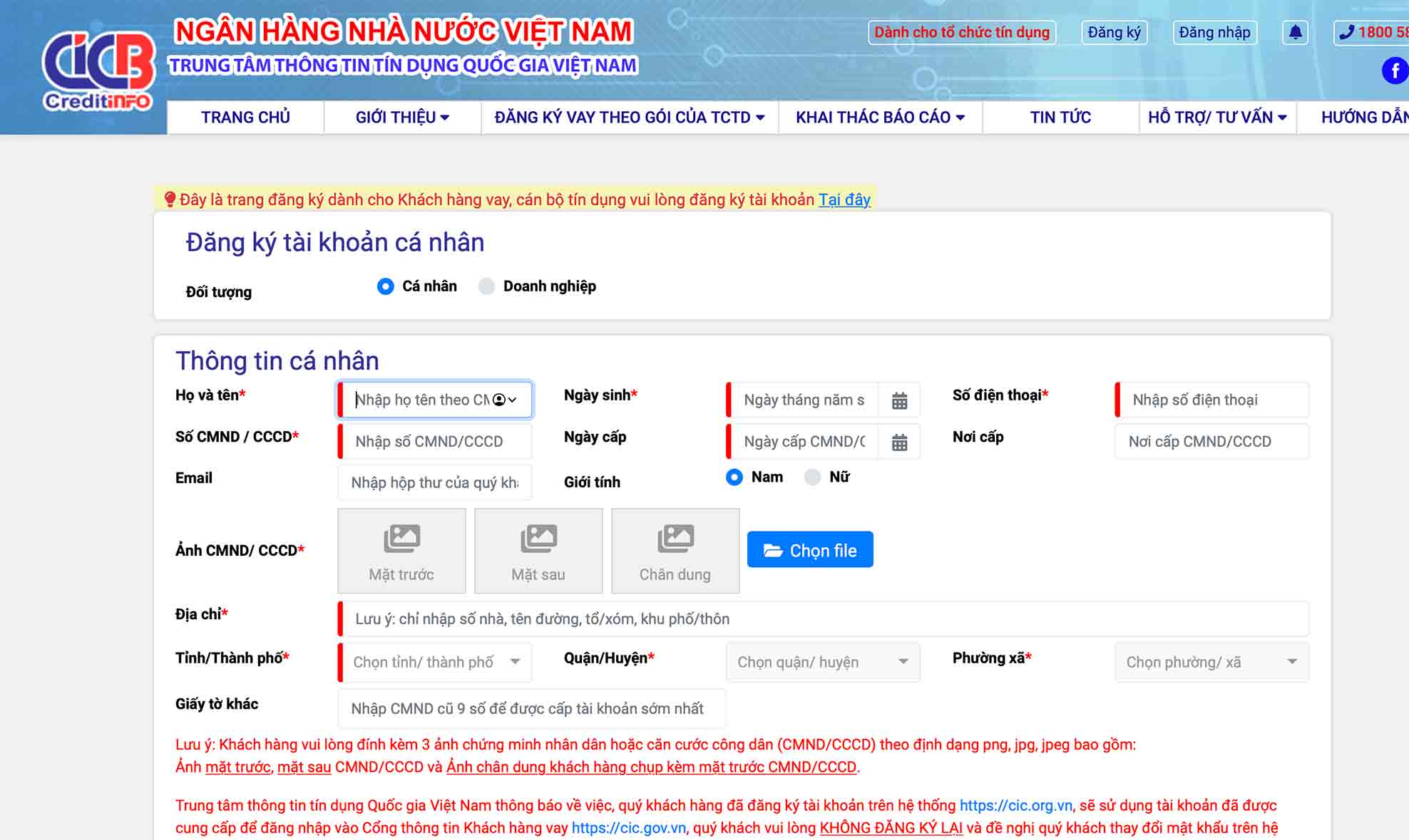 Điểm tín dụng tại CIC được chấm như thế nào?