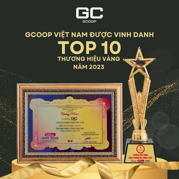 Gcoop Việt Nam được vinh danh “Top 10 Thương hiệu Vàng năm 2023”