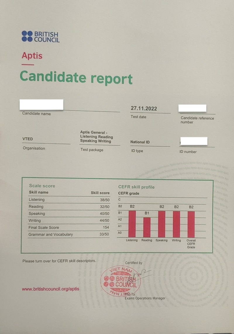 Cấp chứng chỉ Aptis sai quy định của Bộ GDĐT, Hội đồng Anh nêu cách xử lý