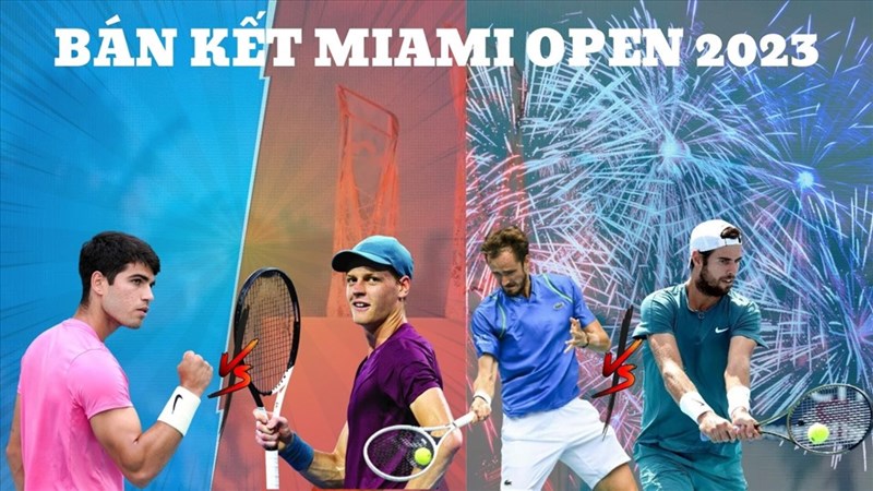 Xác định 2 cặp bán kết Miami Open 2023