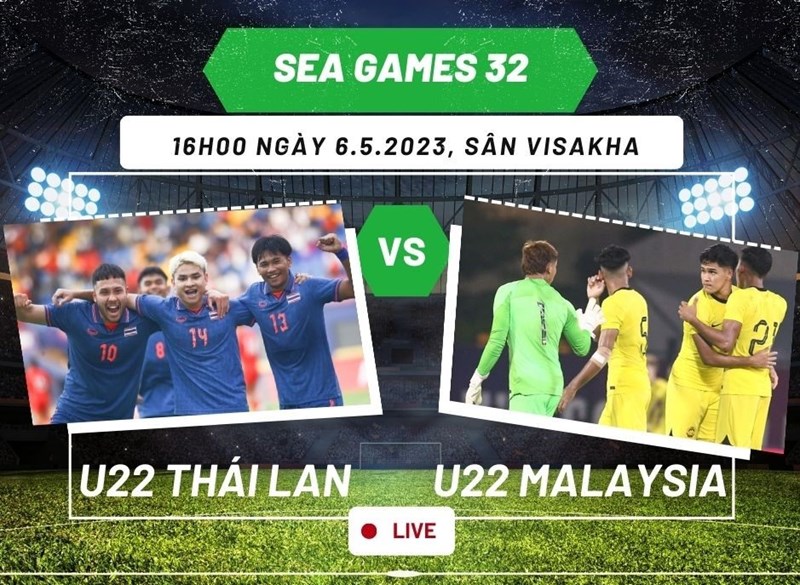 Kết quả, lịch thi đấu bóng đá 6.5: U22 Thái Lan vs U22 Malaysia