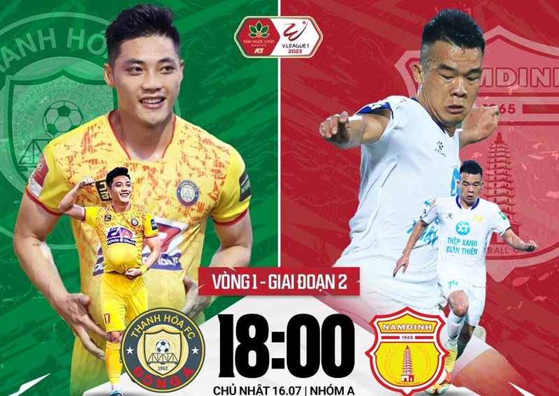 Link xem trực tiếp Thanh Hoá vs Nam Định, vòng 1 giai đoạn 2 V.League 2023