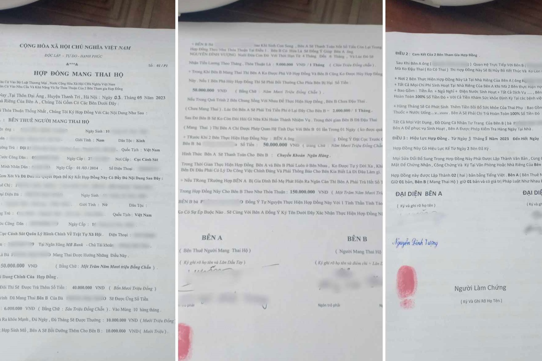 Chuyện chưa kể phía sau những giao dịch đẻ thuê bằng quan hệ trực tiếp