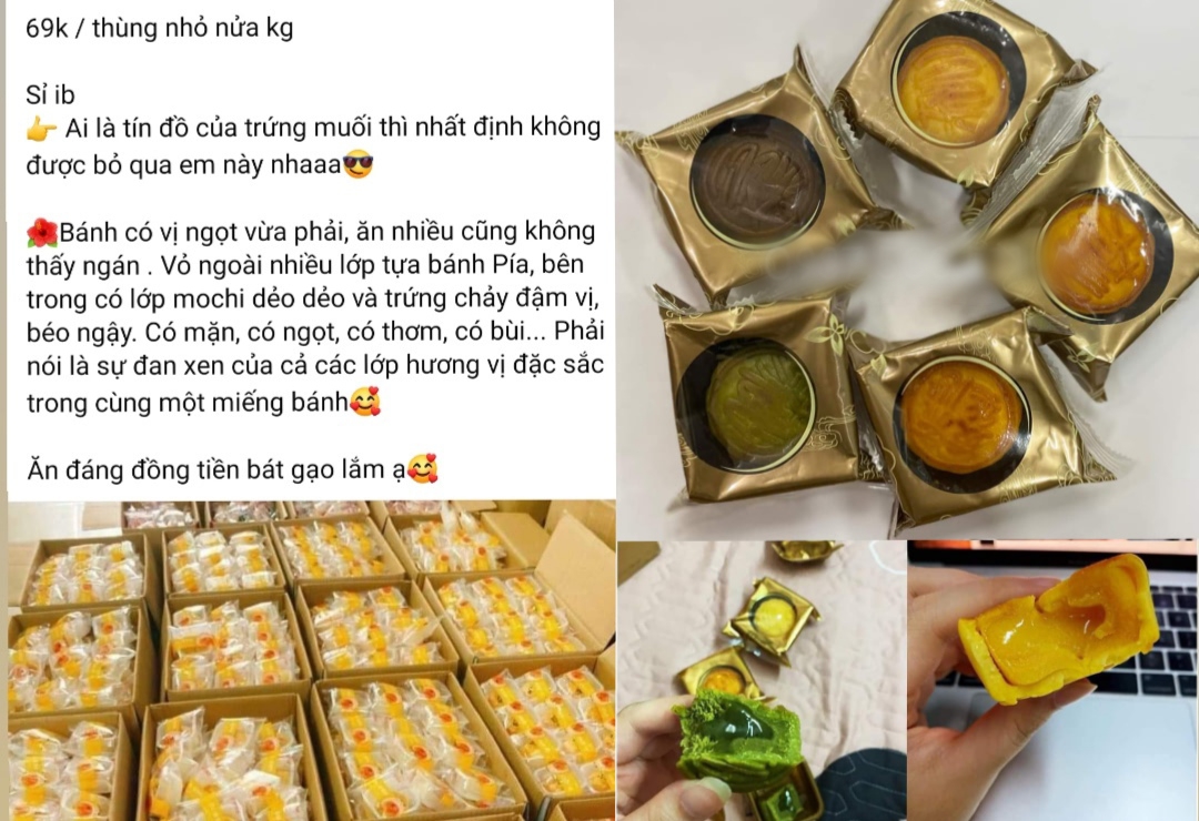 Bánh Trung thu mini không nhãn mác rao bán tràn lan