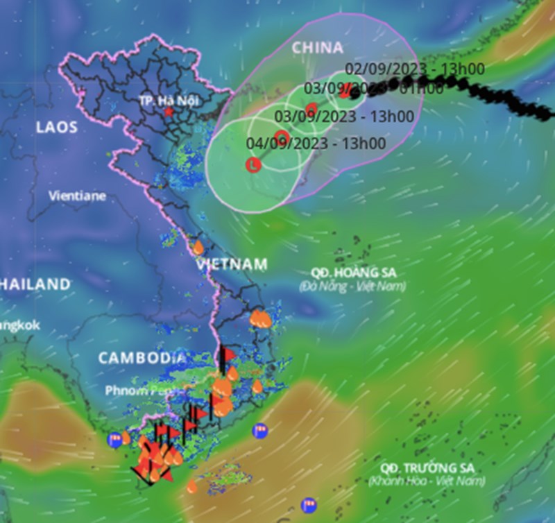 Bão số 3 Saola tác động đến thời tiết Vịnh Bắc Bộ