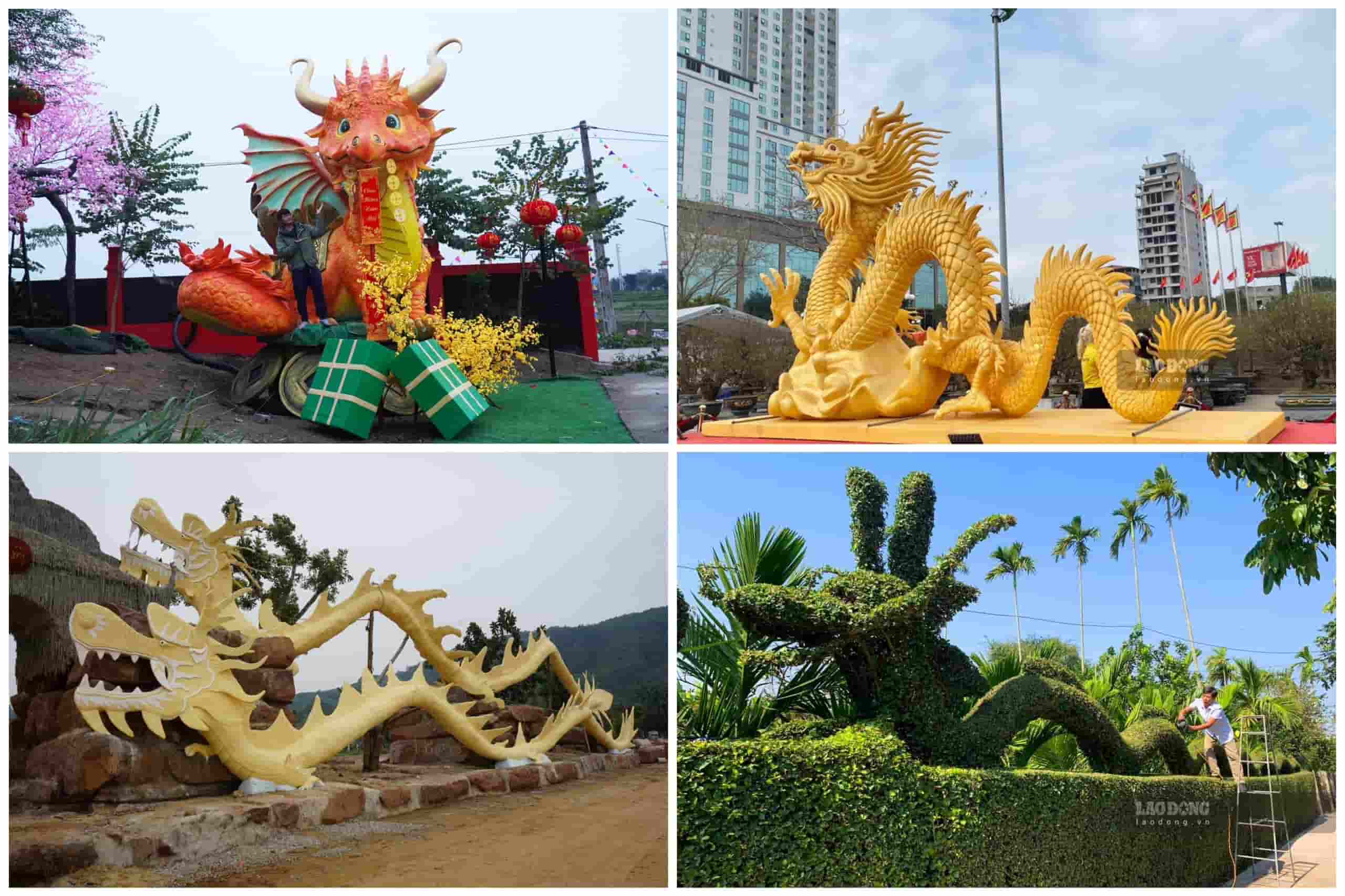 Linh vật chính chưa lộ diện, người dân đã "trố" mắt khi rồng phụ trình làng