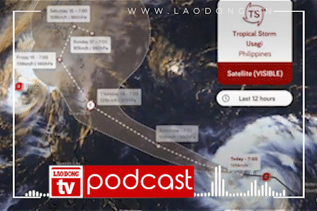 World 24h: Forecast of unusual storm path near East Sea