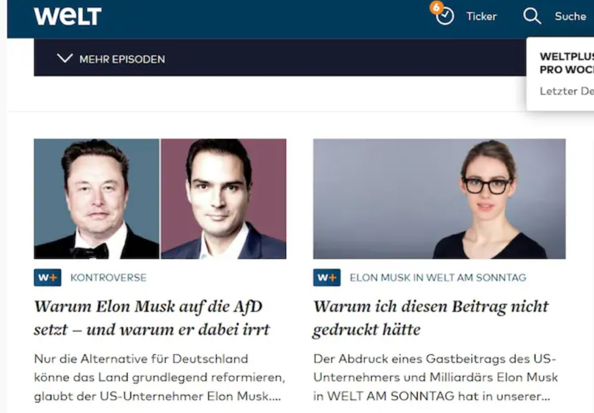 Crisis at Germany's top newspaper over Elon Musk