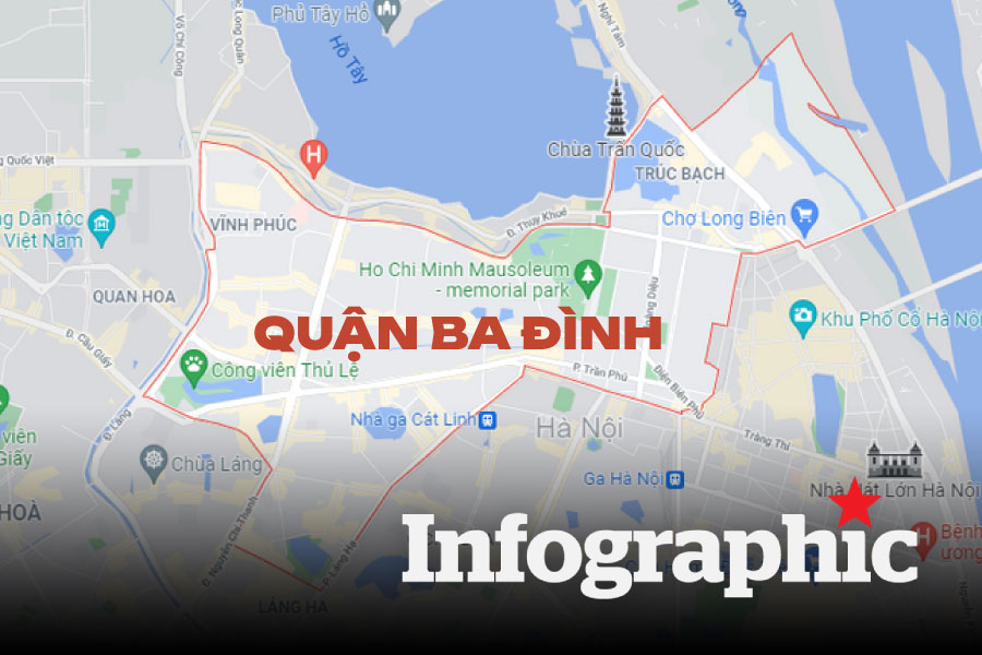 Các tuyến phố trên 400 triệu/m2 ở quận Ba Đình theo bảng giá đất mới