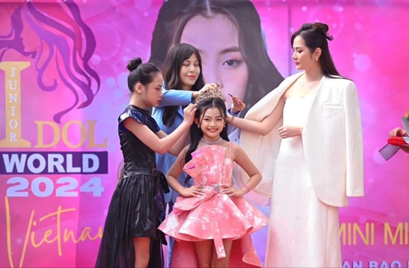 Nguyễn Trần Bảo Linh dự thi Mini Miss Junior Idol World 2024