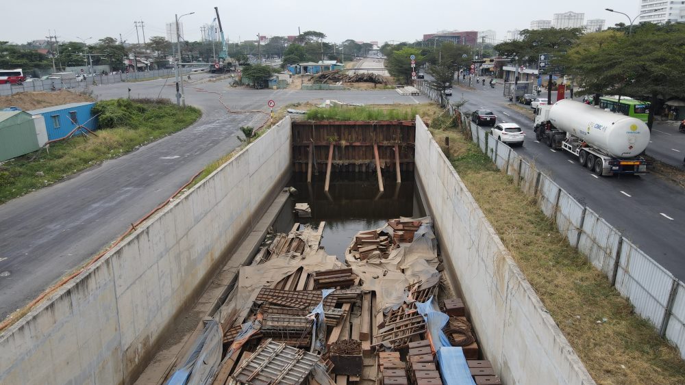 Hiện tại các đốt hầm hở của hầm chui HC2 cơ bản hoàn tất.