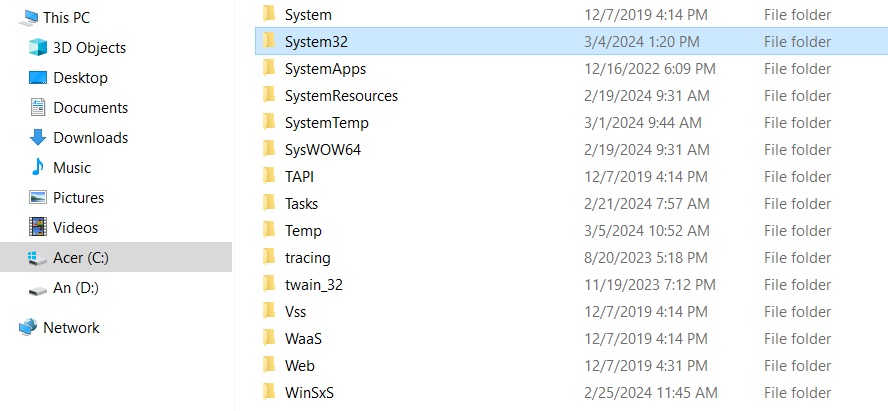 Hệ quả khôn lường khi System32 bị ảnh hưởng trong Windows