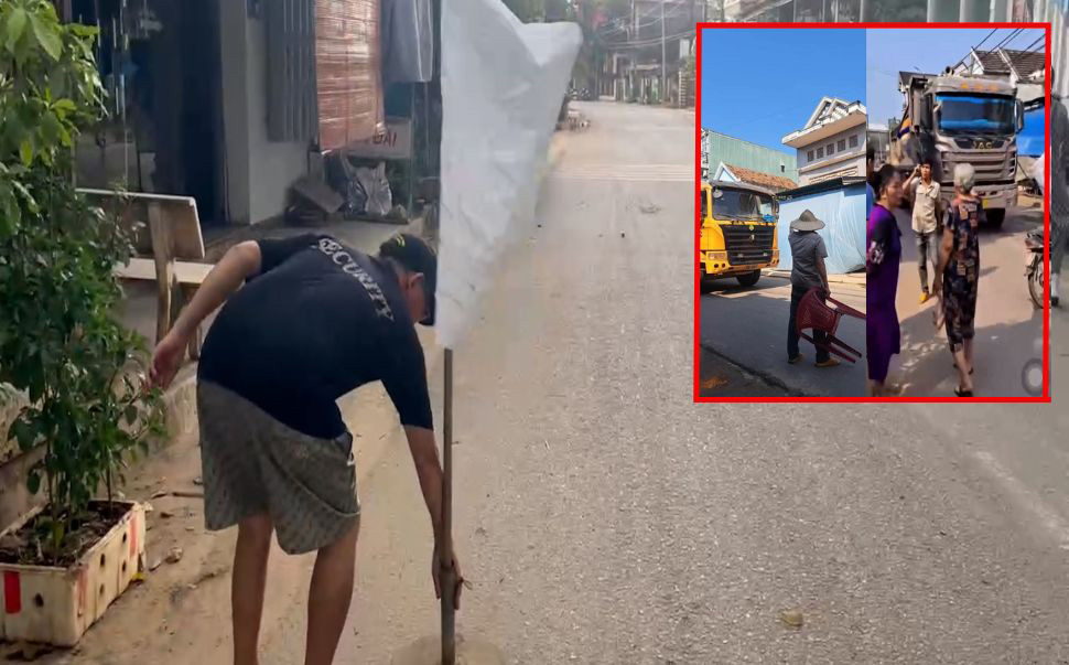 Dân ra chặn xe chở vật liệu, huyện yêu cầu chủ tịch xã cam kết hướng xử lý