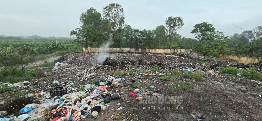Hàng trăm hộ dân ở Thái Bình khốn khổ vì khói khét từ bãi rác lộ thiên