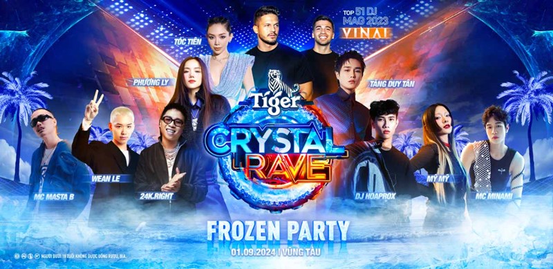 Đại nhạc hội Tiger Crystal Rave sẽ diễn ra tại Vũng Tàu vào ngày 1.9
