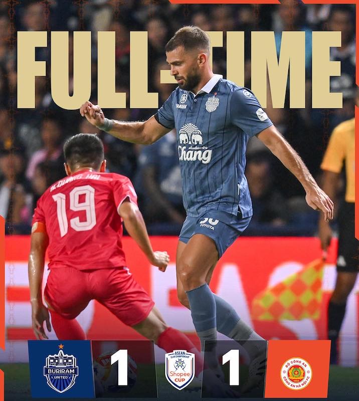 Kết quả chung cuộc. Ảnh: Buriram FC