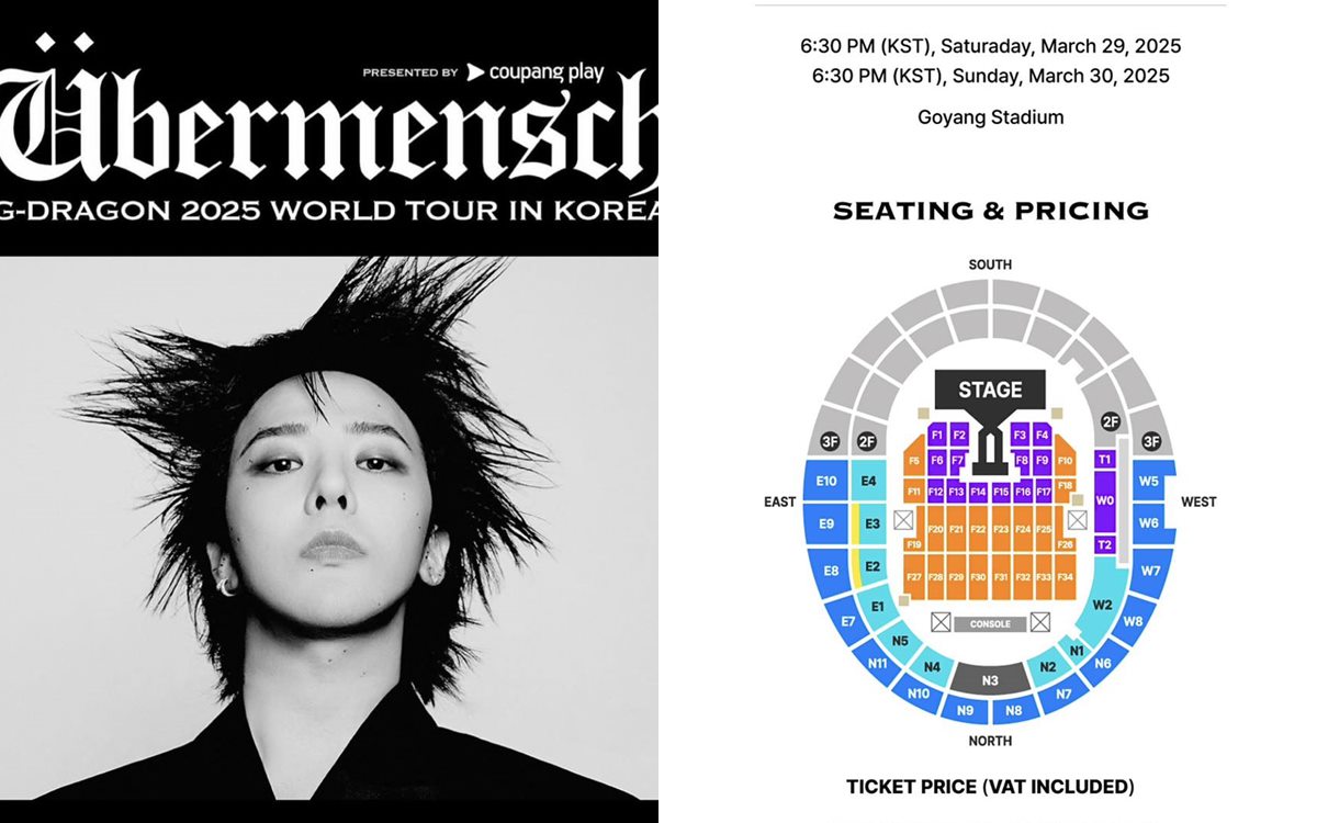 G-Dragon concert ticket prices compared to Kpop stars