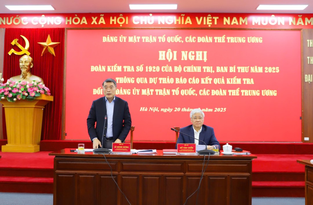 Thông qua dự thảo báo cáo kết quả kiểm tra đối với Đảng ủy Mặt trận Tổ ...