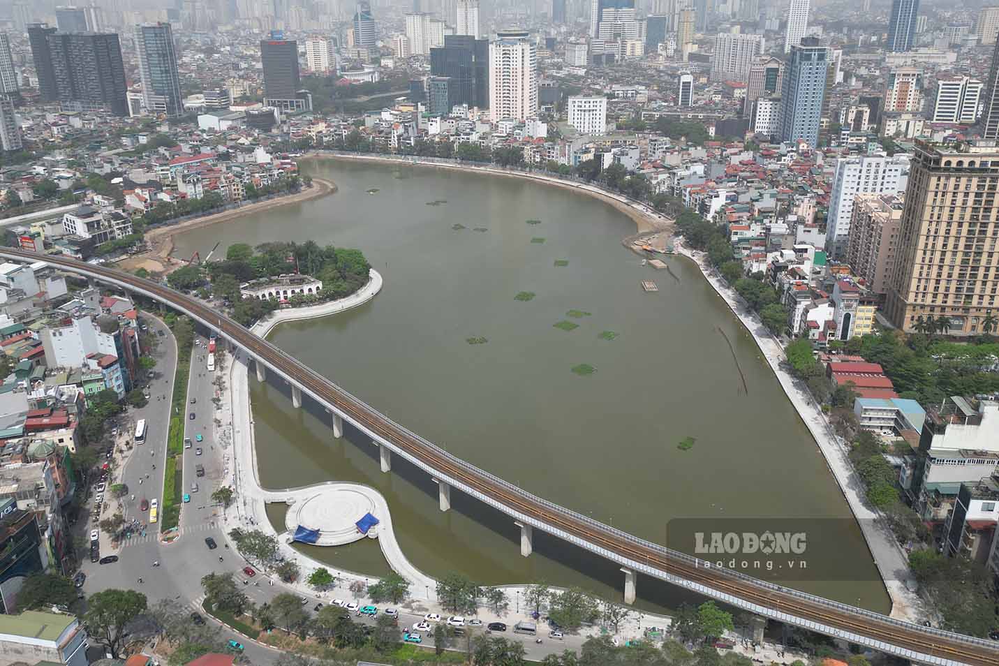 Tiến độ cải tạo hồ Đống Đa sau 9 tháng thi công