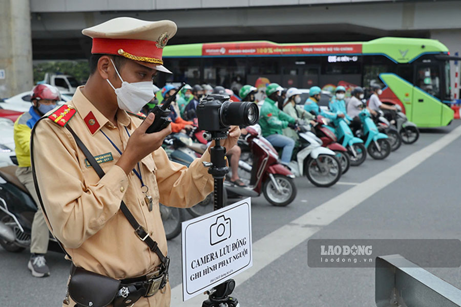 Hơn 170 trường hợp bị phạt nguội từ camera lưu động của CSGT Hà Nội