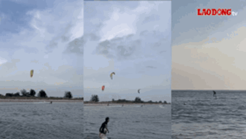 Surfing, experiencing strong feelings on Vung Tau beach