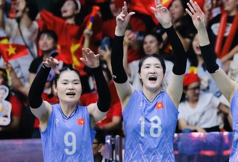 Volleyball player Luu Thi Hue still trains with Ninh Binh team
