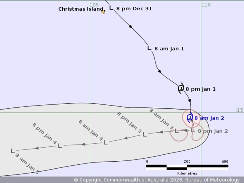 Bão Iggy đột ngột ngoặt hướng trên biển ngay đầu năm mới